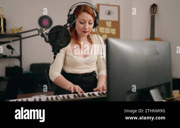 Playing musician piano woman keyboard Stock Videos & Footage - HD and ...