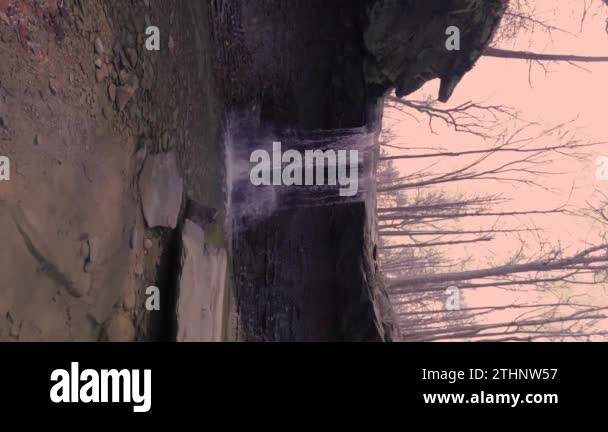 Blue Hen Falls in the Cuyahoga Valley National Park. Natural falling ...