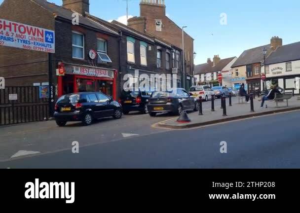 Editorial Use Unreleased Video Clip of City Center of Luton Town of ...