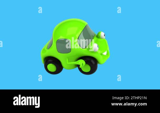 Fun car cartoon character dancing - 3D animation Stock Video Footage ...