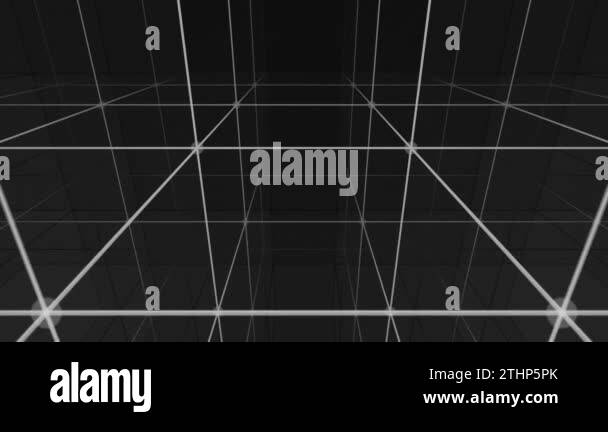 Camera tilting Y into a 3d grid infinite space. High Speed Connection ...