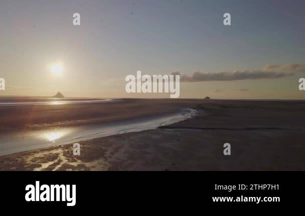 Mont Saint Michel abbey medieval castle in Normandy Bretagne France ...