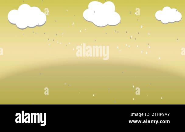 falling raindrops footage animation on colorful background, rain ...