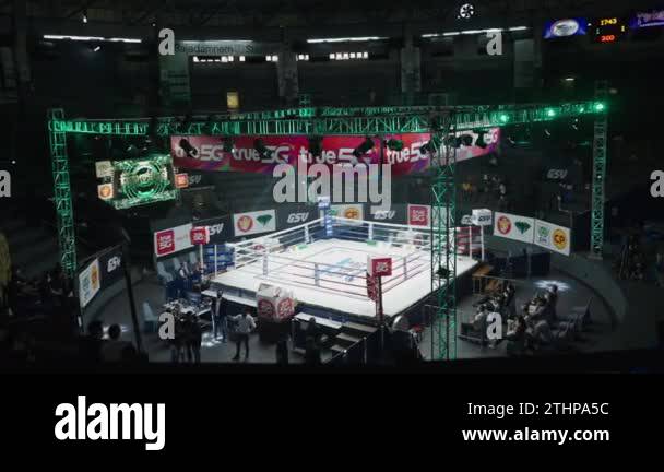 Boxing Ring Inside The Rajadamnern Stadium, Sporting Arena In Bangkok ...