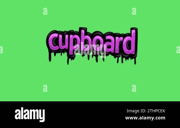 Green screen animation video written CUPBOARD Stock Video Footage - Alamy