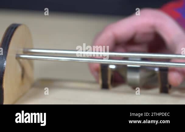 The boy on the roller rods rolls. Cabinet of Physics in the school ...