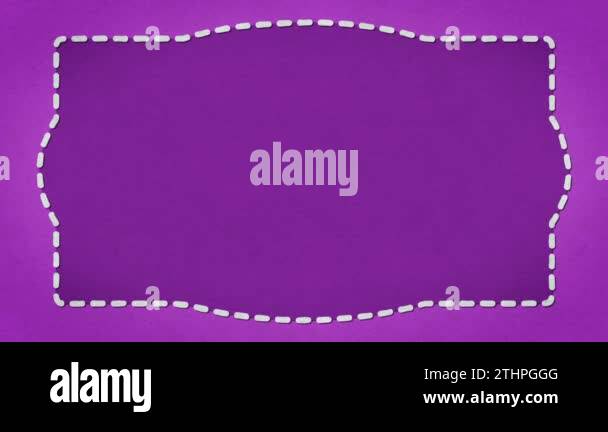 Frame Dashes Border Paper Texture Animated Purple Background Stock ...