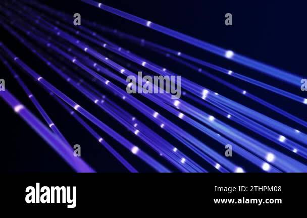 Abstract optical fiber lines transmitting Stock Videos & Footage - HD ...