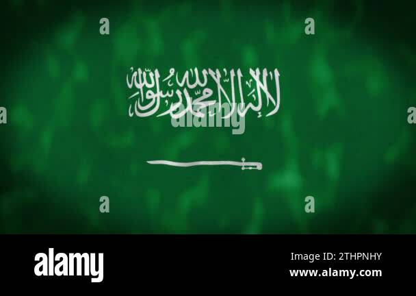 Saudi Arabia National Flag. 4K seamless loop animation of the saudi ...
