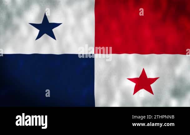 Panama flag. National 3d Panamanian flag waving. Sign of Panama ...