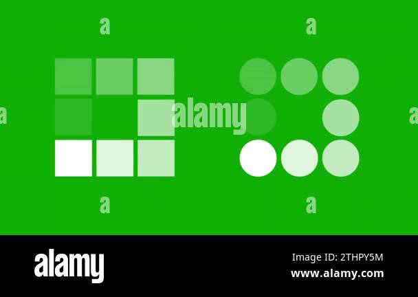 Digital buffering symbols motion graphics with green screen background ...