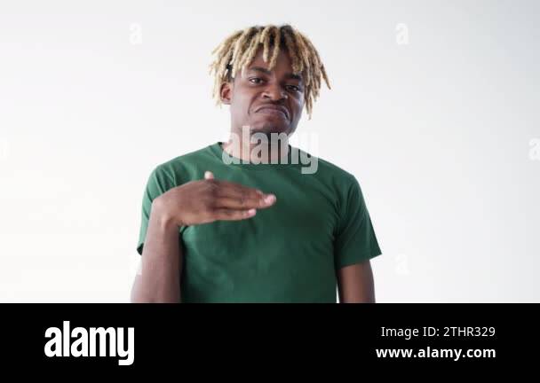 Enough gesture. Skeptic man. Meme expression. Disgusted black guy ...