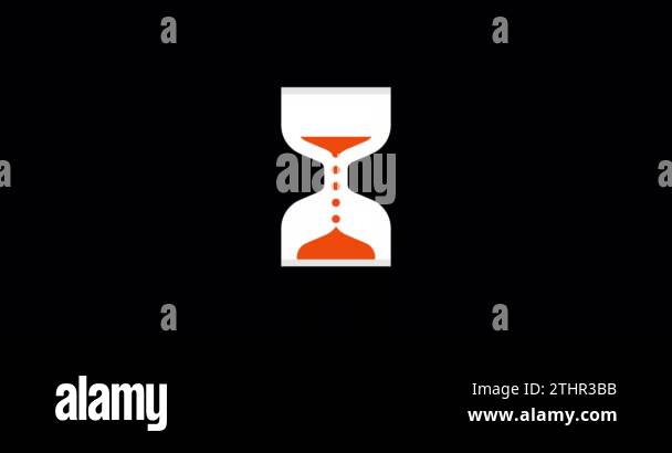Hourglass Loading Cursor animation loop animation. Hourglass loader. 4K ...
