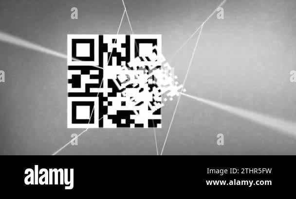 Animation of qr code and qr code scanning on smartphone. global ...