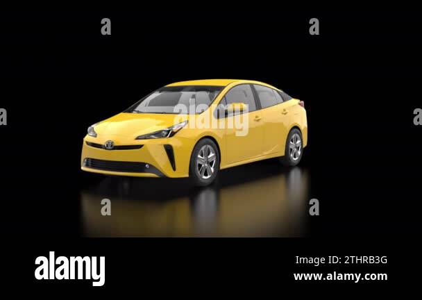 Toyota Prius Plus 2019 - 2023 model - Turntable animation in black ...