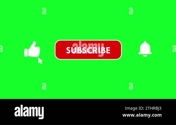 Like Subscribe Bell Notification Green Screen Click Animation Content ...