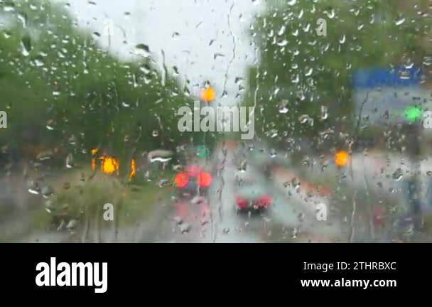 Through raindrops on a bus window Stock Videos & Footage - HD and 4K ...