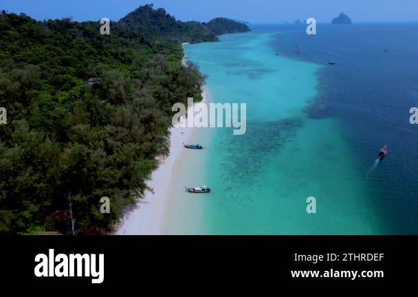Koh Kradang Island on a sunny day, the beach was recently named as the ...