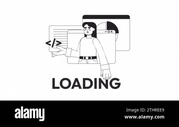 Animated bw building website loader. Course. Flash message 4K video ... Animated bw building website loader. Course. Flash message 4K video ...