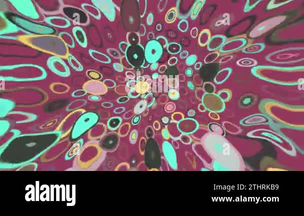 Trendy 1970s retro pattern background animation with colourful ...