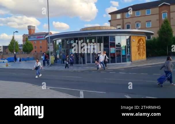 Editorial Use Unreleased Video Clip of City Center of Luton Town of ...