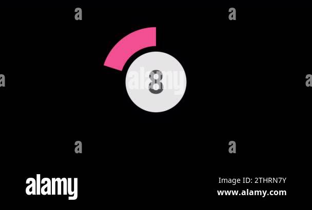Countdown timer from 10 to 0 seconds realtime. Modern flat design of ...