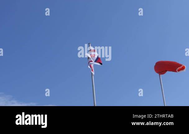 RNLI Flag on Portrush Beach North Coast Co Antrim Northern Ireland ...