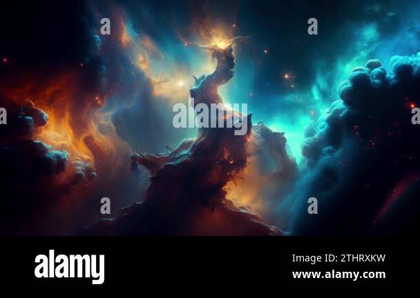 Space glowing nebula background motion Stock Videos & Footage - HD and ...
