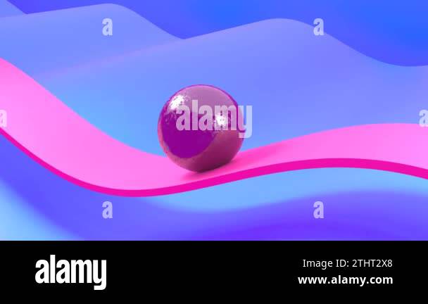 Abstract animation of a ball. Sphere movement. Calm and smooth movement ...