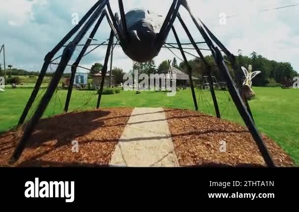 Large metal spider sculpture Stock Videos & Footage - HD and 4K Video ...