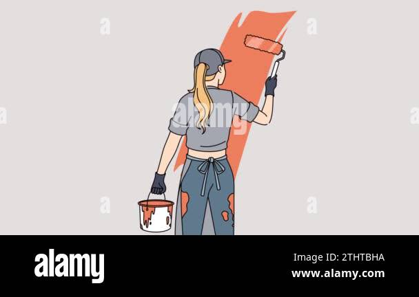 Painter decorator cartoon character Stock Videos & Footage - HD and 4K ...