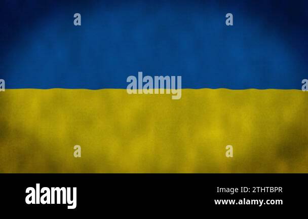 UKRAINE National Flag. 4K seamless loop animation of the ukraine flag ...