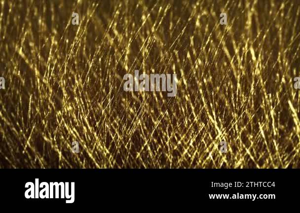 Abstract Gold Filaments Bursting Background/ 4k animation of an ...