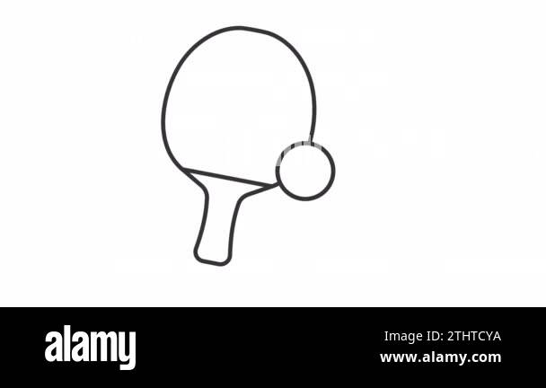 Racket sports animated loader. Hit ball with paddle. Simple linear ...