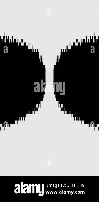 Vertical video. Pixel frequency. Sound wave. 8-bit audio equalizer ...