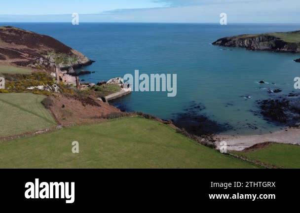 Traeth Porth Wen, also known as Porth Wen Brickworks or the White Beach ...