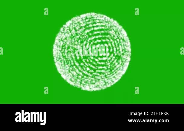 Spinning glitter particles sphere motion graphics with green screen ...