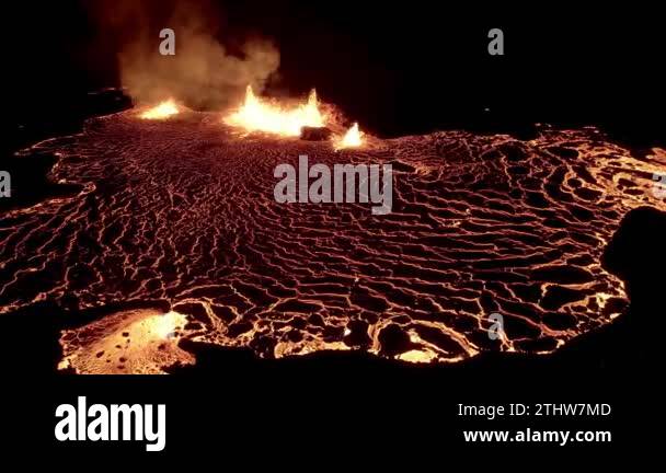 Meradalir Eruption of Fagradalsfjall Volcano in Iceland 2022. High ...