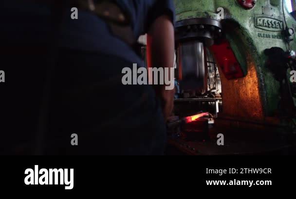 Detail of manufacturing process of wrought iron Stock Video Footage - Alamy