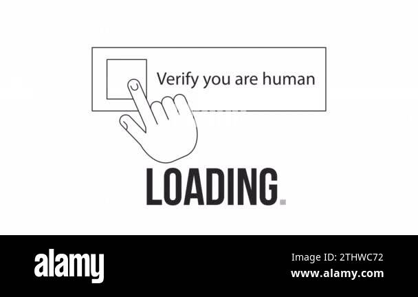 Human verify bw loader animation. I am not robot confirmation. Flash ...