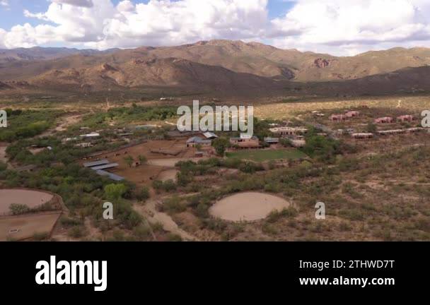 Historic Tanque Verde Ranch in Tucson with horse corrals. Arizona ...