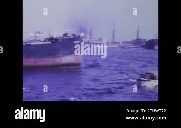 Palermo, Italy june 1968: Explore the bustling Port of Palermo in the ...