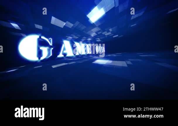 Game Over Text Science technology futuristic cinematic title background ...