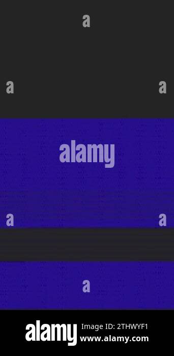 Vertical video. Analog glitch static noise. VHS distortion. Blue black ...