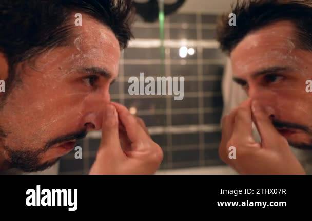Man washing face cleanser Stock Videos & Footage - HD and 4K Video ...