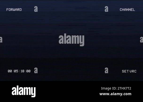 Vintage VHS (Video Home System) defects noise and artifacts effect ...