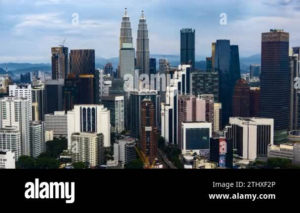 Kuala Lumpur, Malaysia - August 31, 2022 - Time-lapse 4k UHD footage of ...