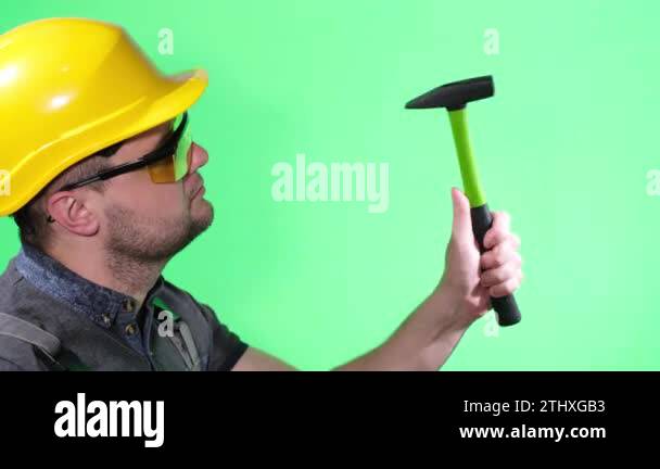 Builder worker helmet hammer Stock Videos & Footage - HD and 4K Video ...