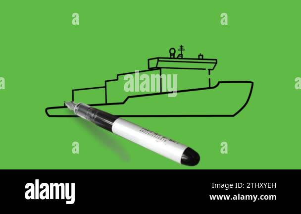 Drawing decent huge streamer carry helicopter in red, blue and grey ...