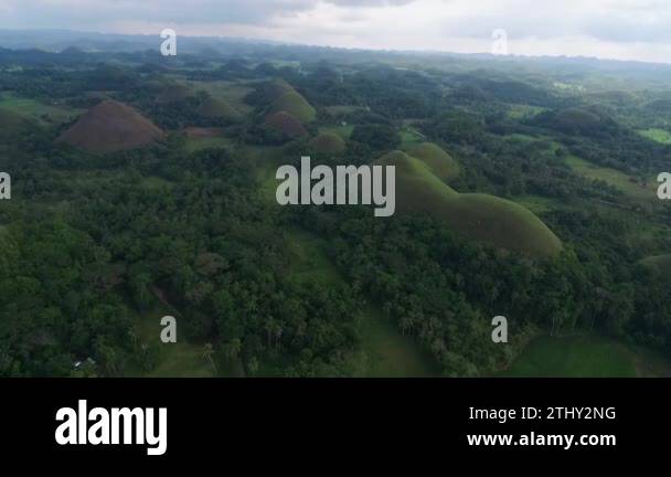 Chocolate Hills in Bohol, Philippines. There are at least 1260 hills ...